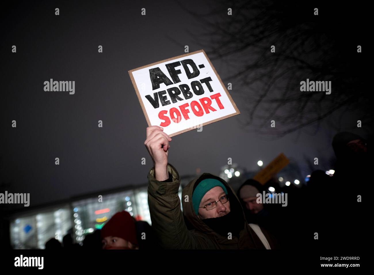 Protestverbot AfD DEU, Deutschland, Deutschland, Berlin, 12.01.2024 ...