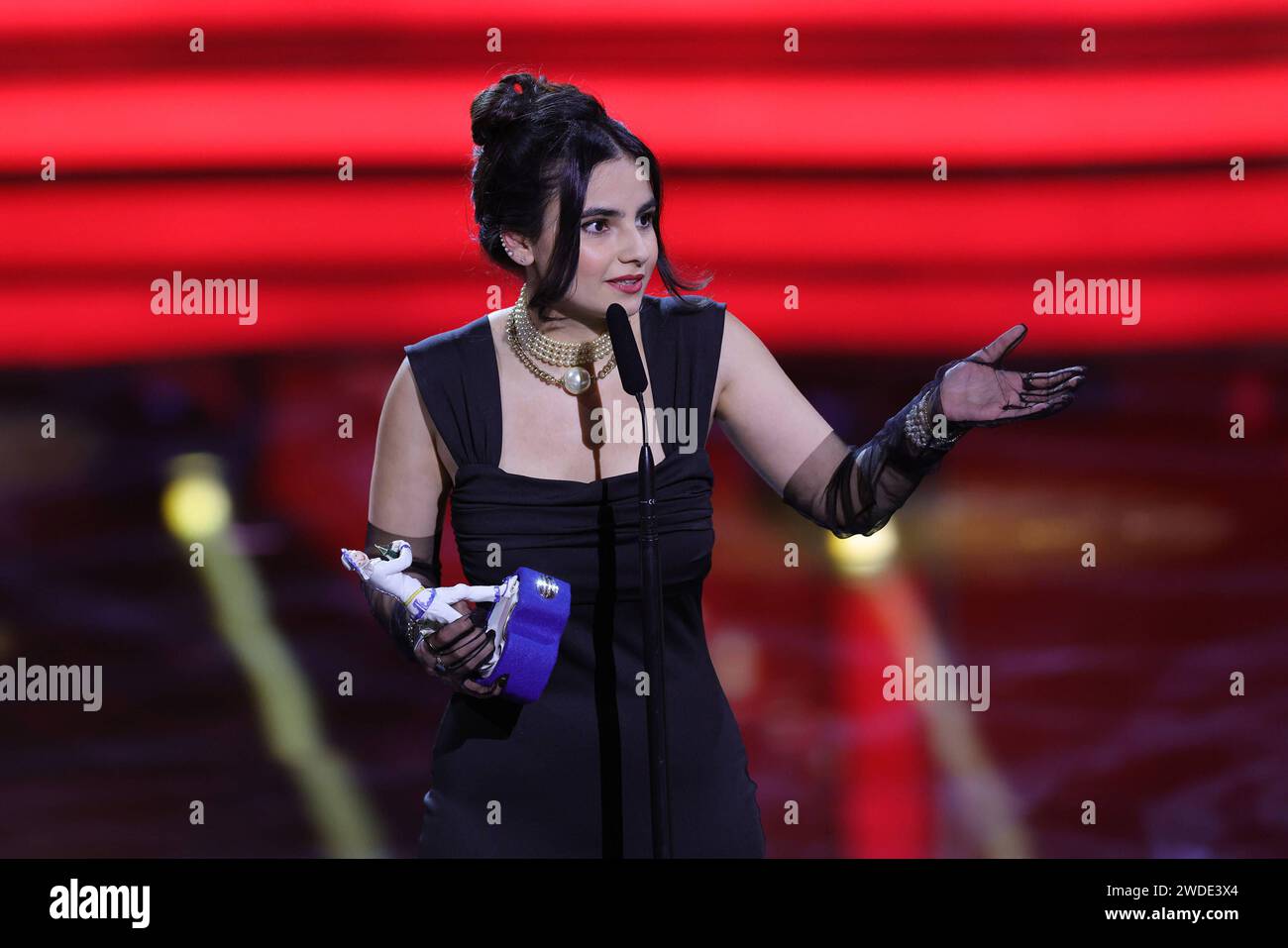 Bayerischer Filmpreis 2023 Bayan Layla bei der Dankesrede. Verleihung ...