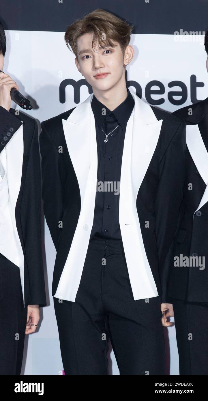 10. Januar 2024: Die südkoreanische K-Pop-Jungs-Band Zerobaseone, die ...