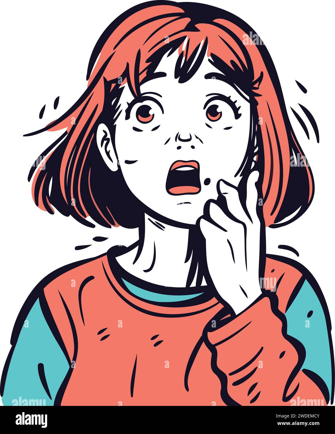Mädchen hand gezeichnet Stock-Vektorgrafiken kaufen - Alamy