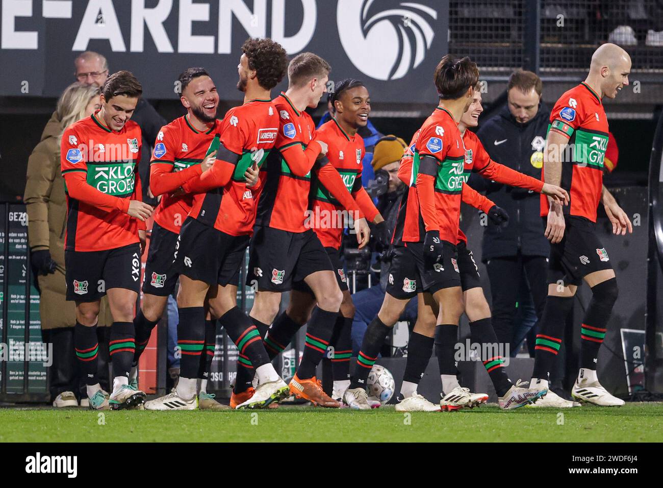 Nijmegen, Niederlande. Januar 2024. NIJMEGEN, NIEDERLANDE - 20. JANUAR: Calvin Verdonk von NEC ...