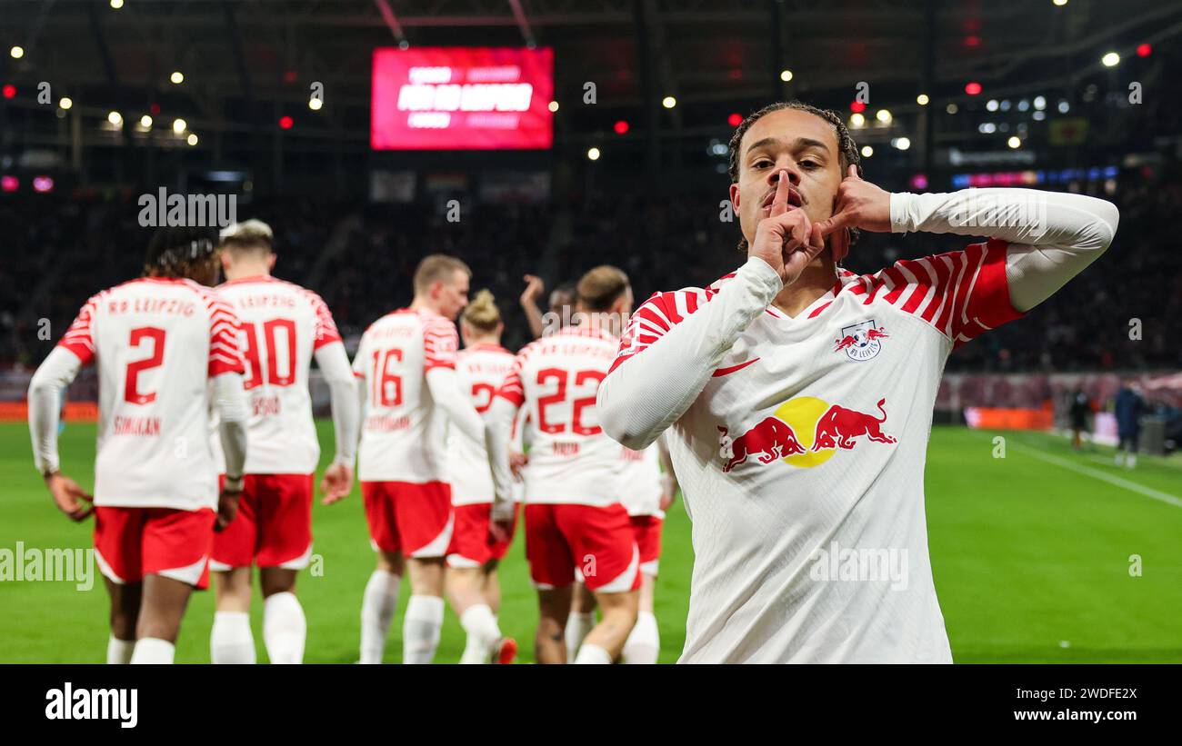 Leipzig, Deutschland. Januar 2024. Fußball: Bundesliga, RB Leipzig - Bayer Leverkusen, Spieltag ...