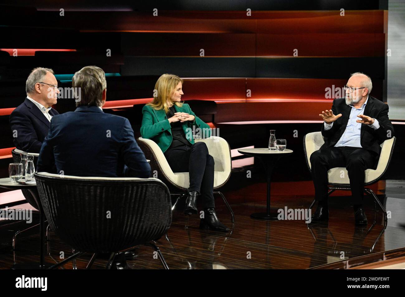 Talkrunde bei Markus Lanz , ZDF 01/24 her Stephan weil, Markus Lanz ...