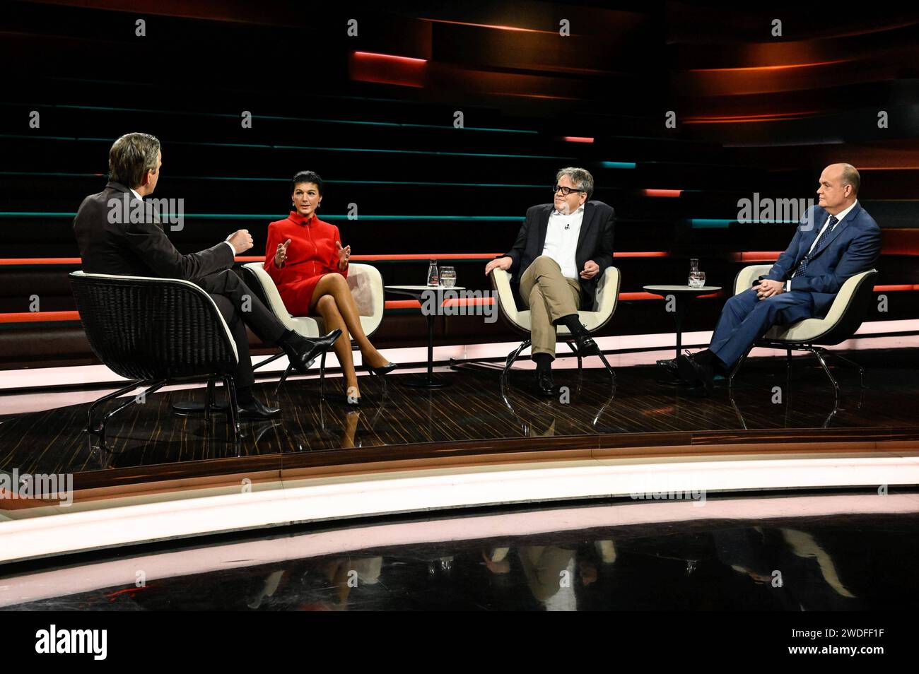 Talkrunde bei Markus Lanz , ZDF 01/24 her Markus Lanz, Sahra ...