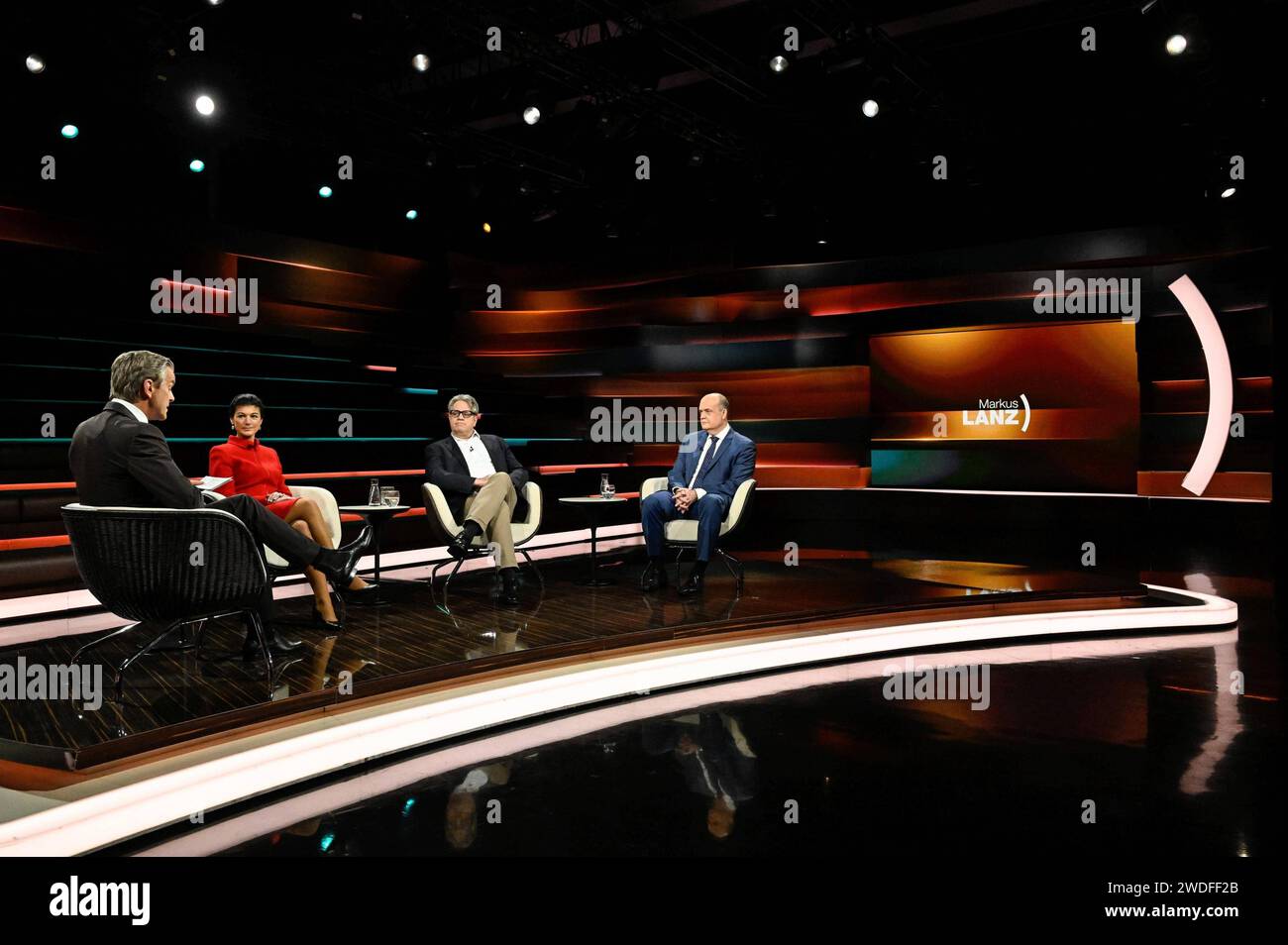 Talkrunde bei Markus Lanz , ZDF 01/24 her Markus Lanz, Sahra ...