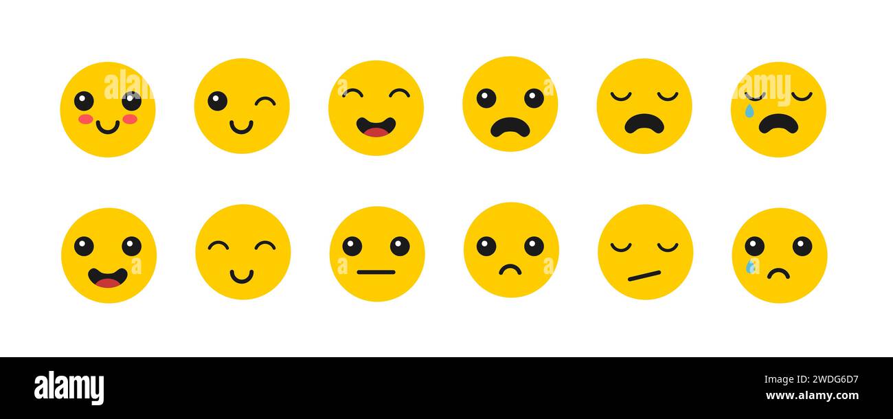 Japan emoji emoticon smiley face Stock-Vektorgrafiken kaufen - Alamy