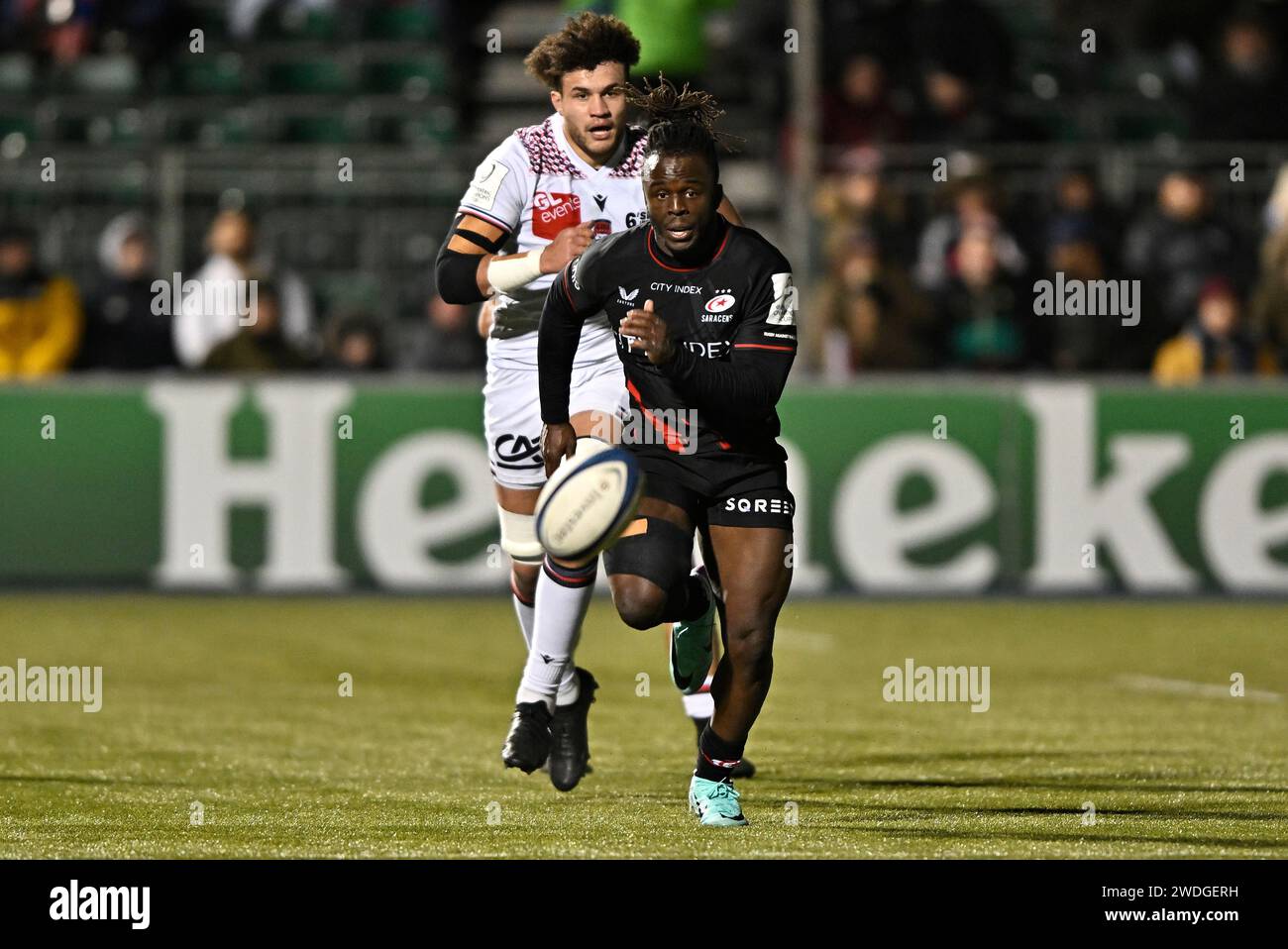 Barnet, Großbritannien. Januar 2024. EPCR Challenge Cup. Sarazenen V ...