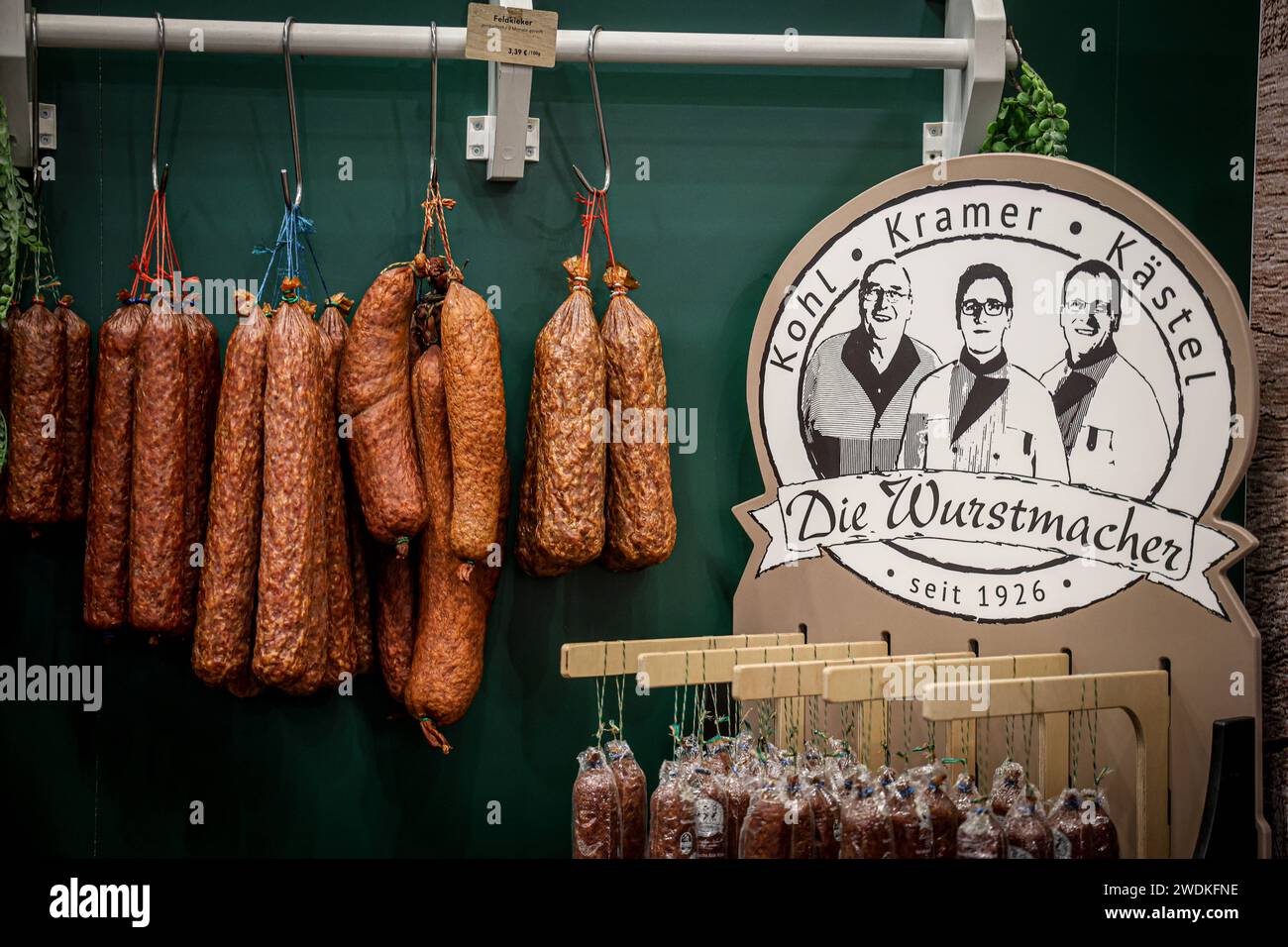 Internationale Grüne Woche 2024. Wurstspezialität aus Nordhessen. Die ...