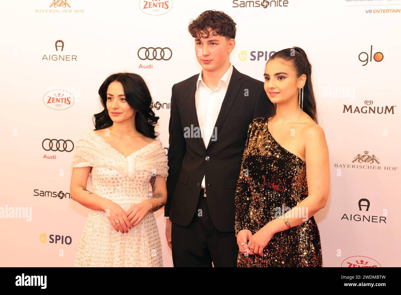 Deutscher Filmball 2024 Milena Aboyan, Levy Rico Arcos und Bayan Layla ...