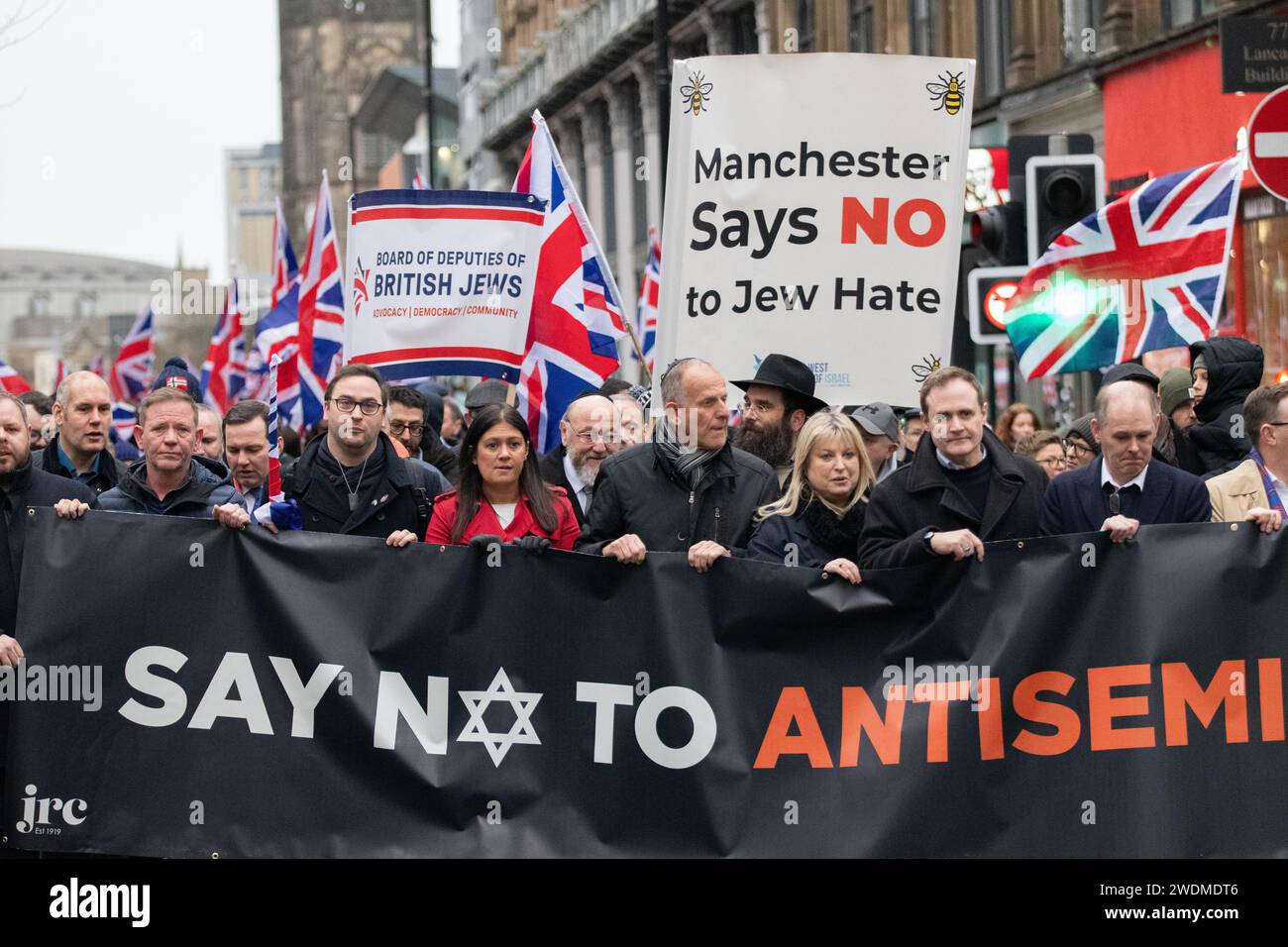 Manchester, Großbritannien. Januar 2024. Demonstration gegen ...
