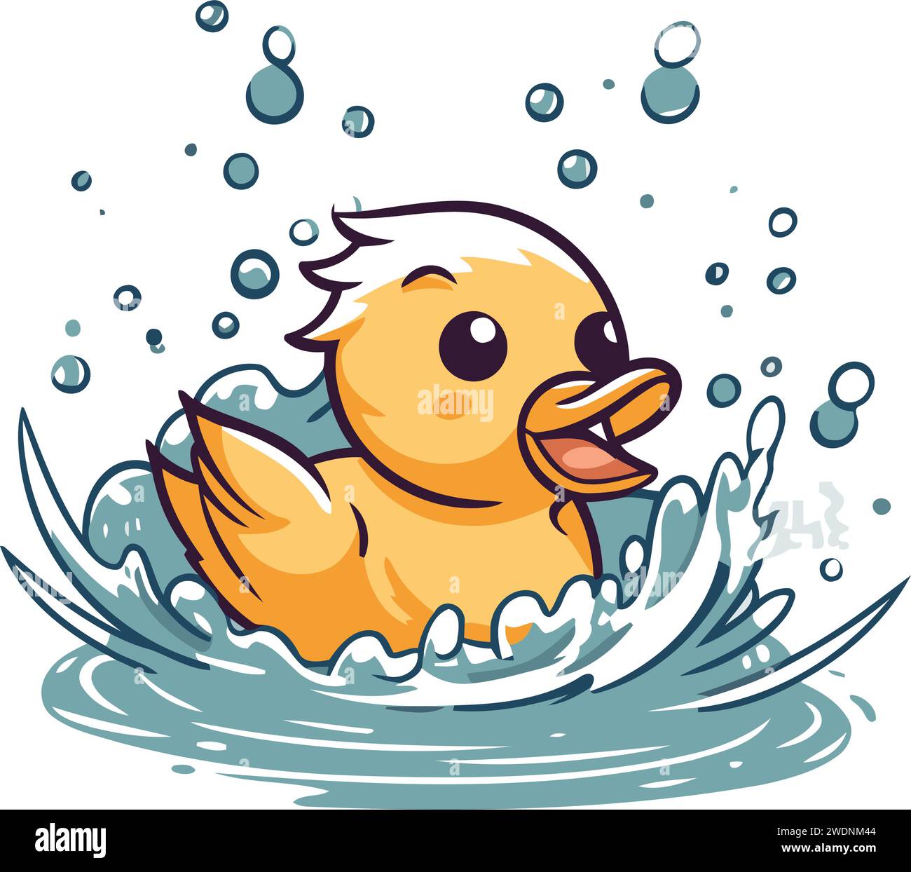 Entlein baby schwimmen Stock-Vektorgrafiken kaufen - Alamy