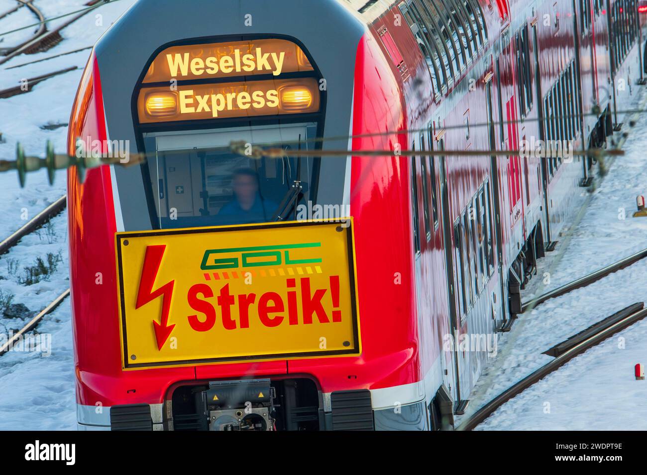 NÄCHSTER Streik der Lokführergewerkschaft GDL ab Mittwoch, Symbolfoto Weselsky Express, München ...