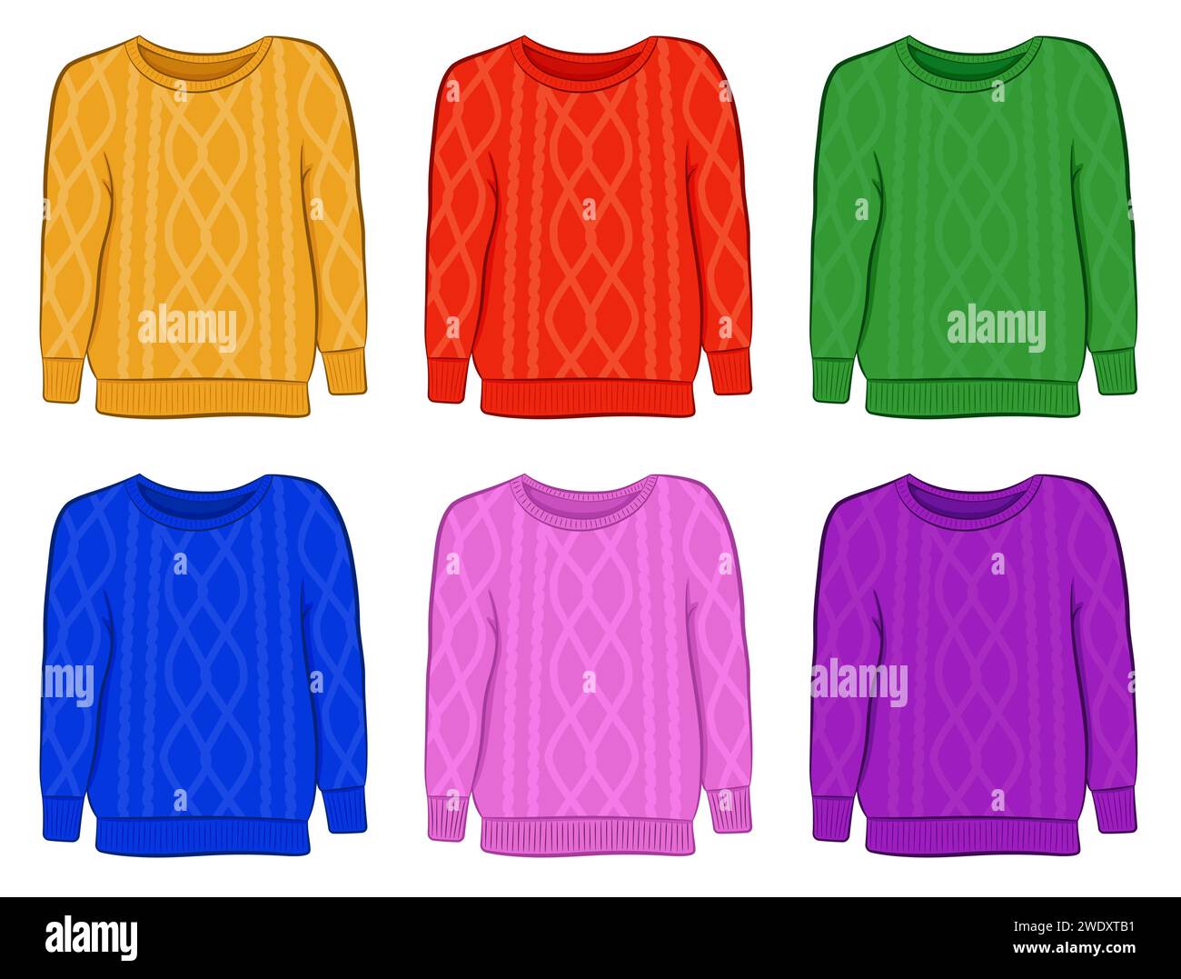 Handgestrickte pullover Stock-Vektorgrafiken kaufen - Alamy