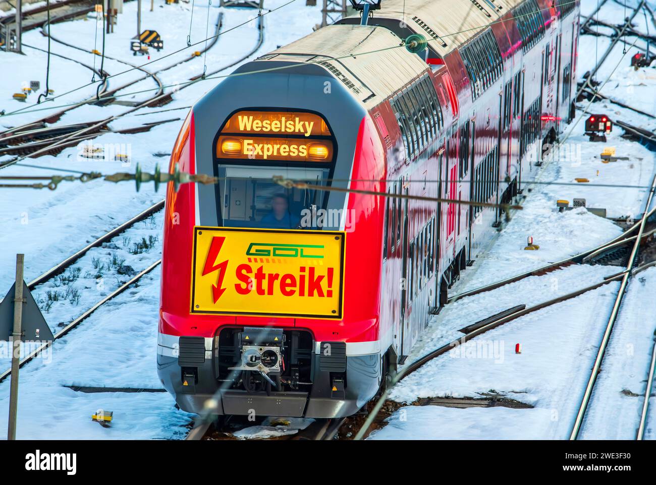 NÄCHSTER Streik der Lokführergewerkschaft GDL ab Mittwoch, Symbolfoto Weselsky Express, München ...