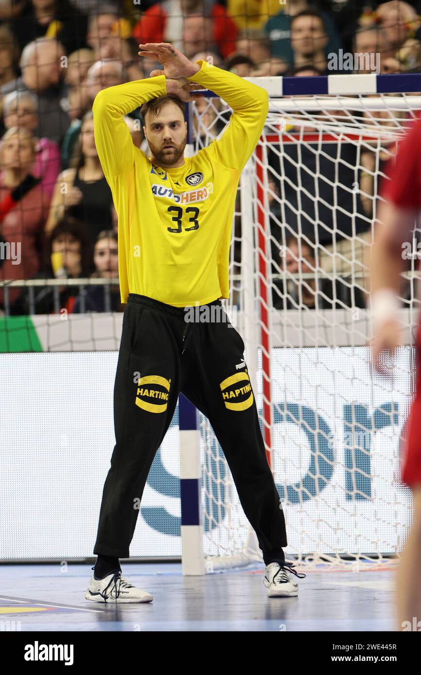 22.01.2024, Lanxess Arena, Köln, GER, EHF Euro 2024, Männer, Hauptrunde, Gruppe 1, 3. Spieltag ...