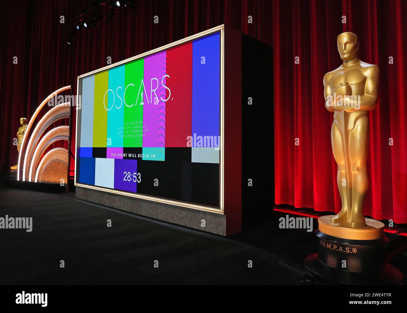 Los Angeles, USA. Januar 2024. Atmosphäre bei der 96. Oscars ...