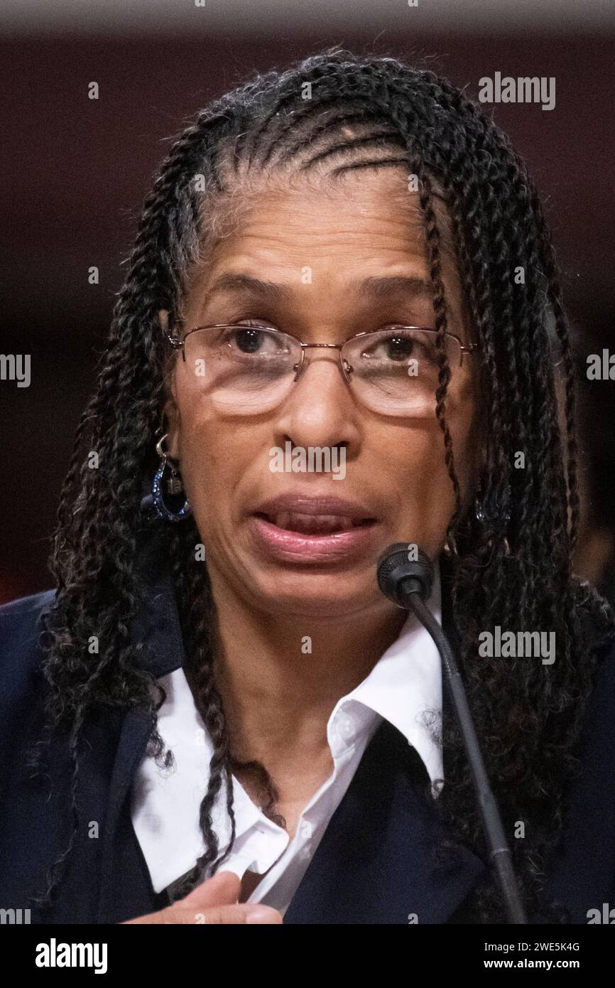 Aprille Joy Ericsson tritt am Dienstag, den 23. Januar 2024, vor einer ...