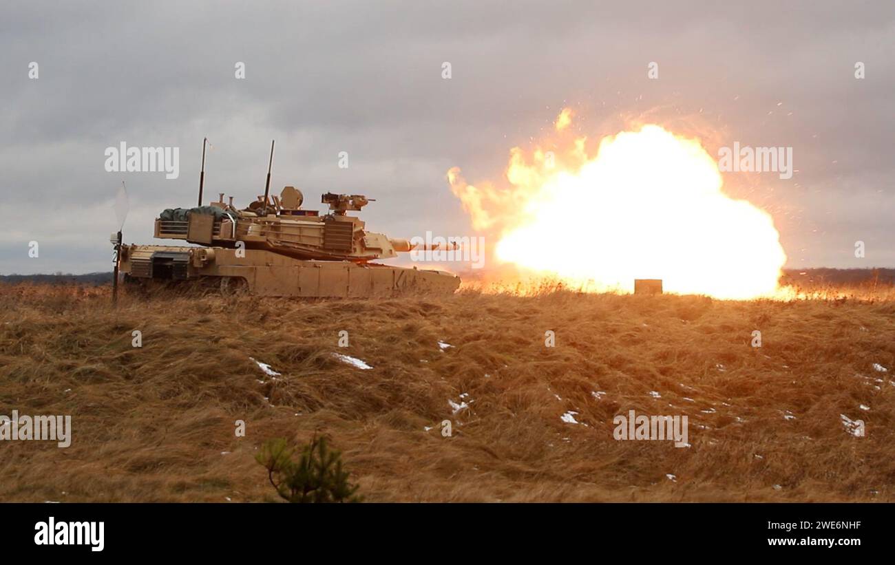 Ein mächtiges Symbol der Todesopfer, ein Abrams-Panzer, der dem 1 ...
