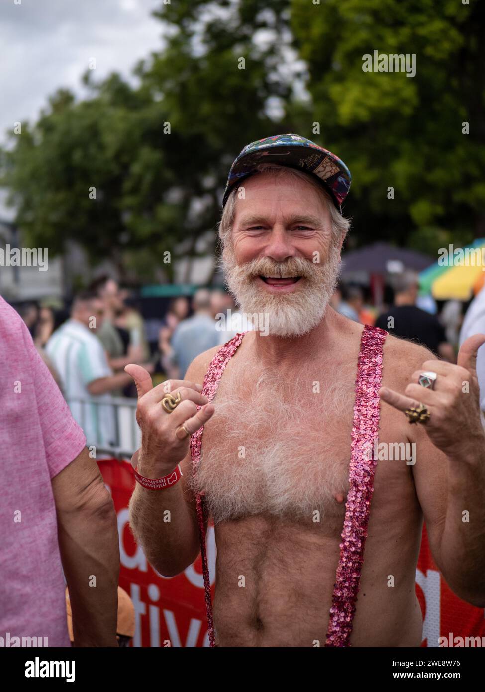 Melbourne, Australien. Januar 2024. Ein Teilnehmer des Midsumma ...