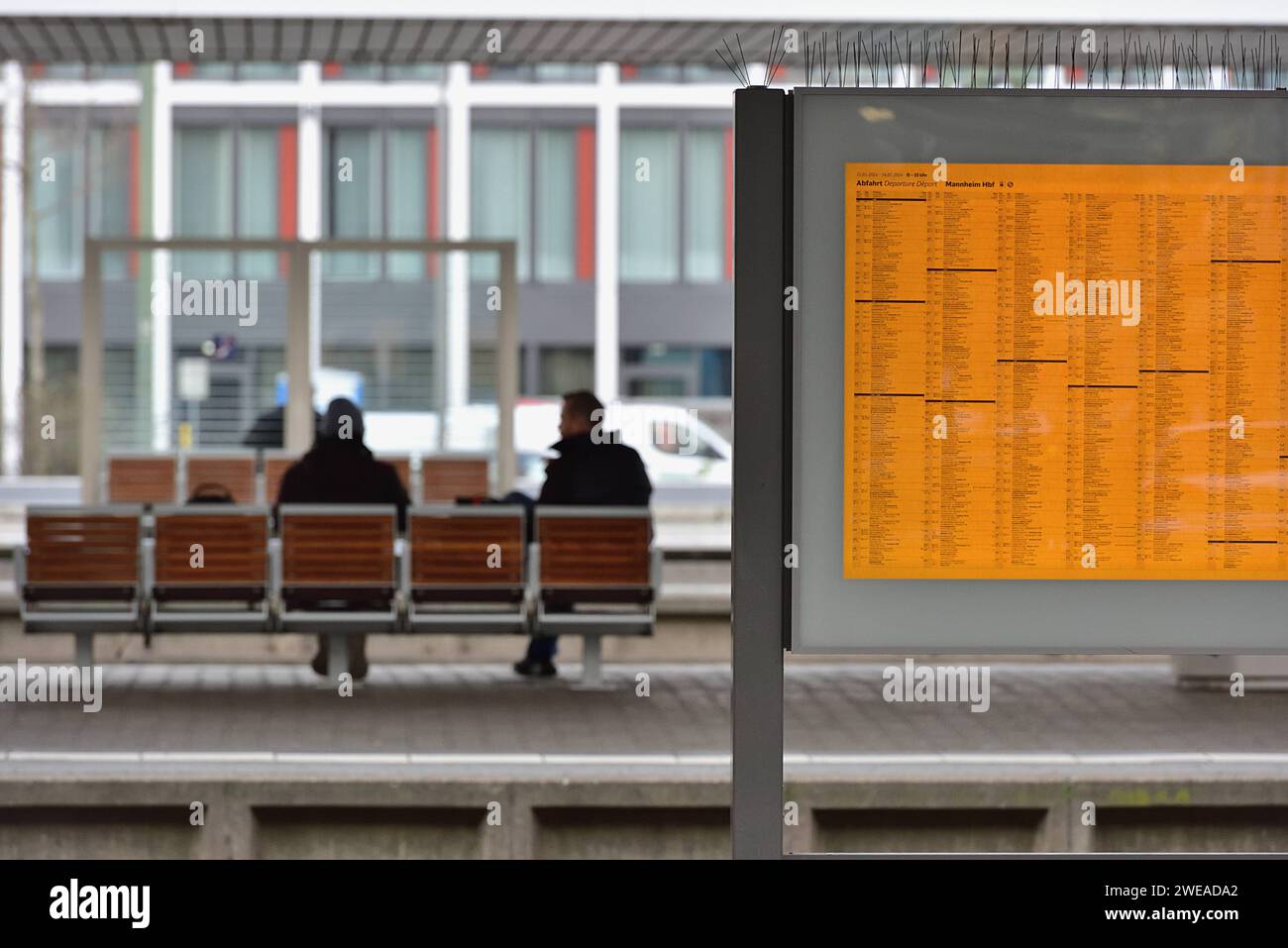 24.1.2024 GDL Streik Streik der Lokführergewerkschaft GDL im Januar 2024. Von Mittwoch an stehen ...