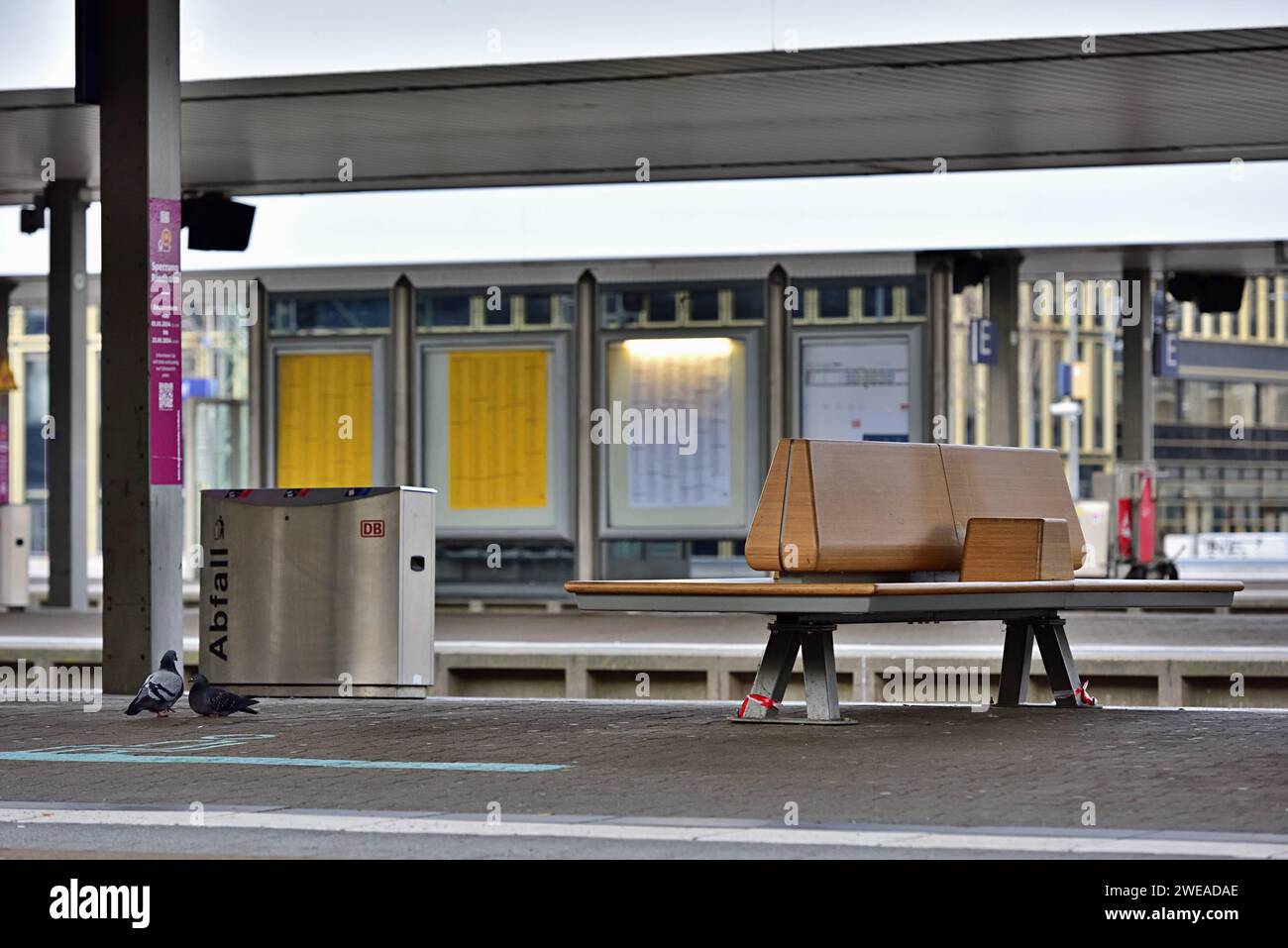 24.1.2024 GDL Streik Streik der Lokführergewerkschaft GDL im Januar 2024. Von Mittwoch an stehen ...