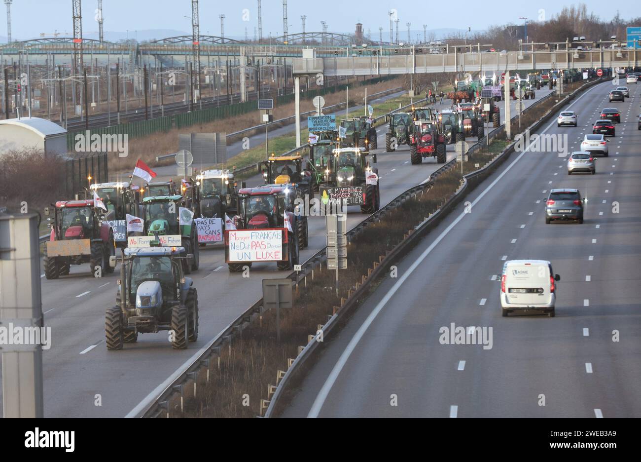 Straßburg, Frankreich. Januar 2024. © PHOTOPQR/L'ALSACE/Jean-Marc LOOS ...