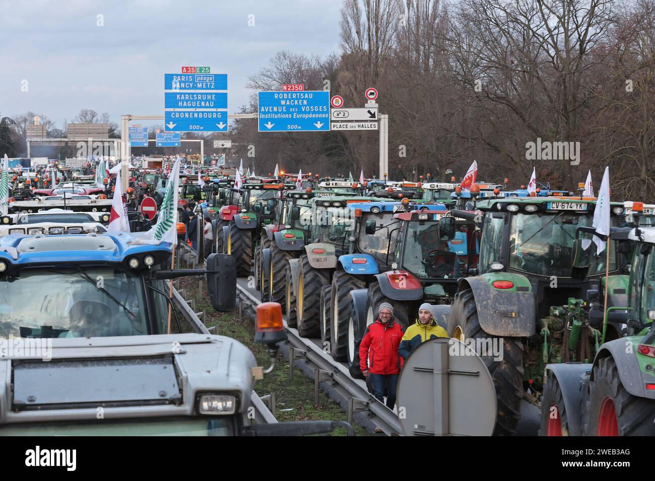 Straßburg, Frankreich. Januar 2024. © PHOTOPQR/L'ALSACE/Jean-Marc LOOS ...