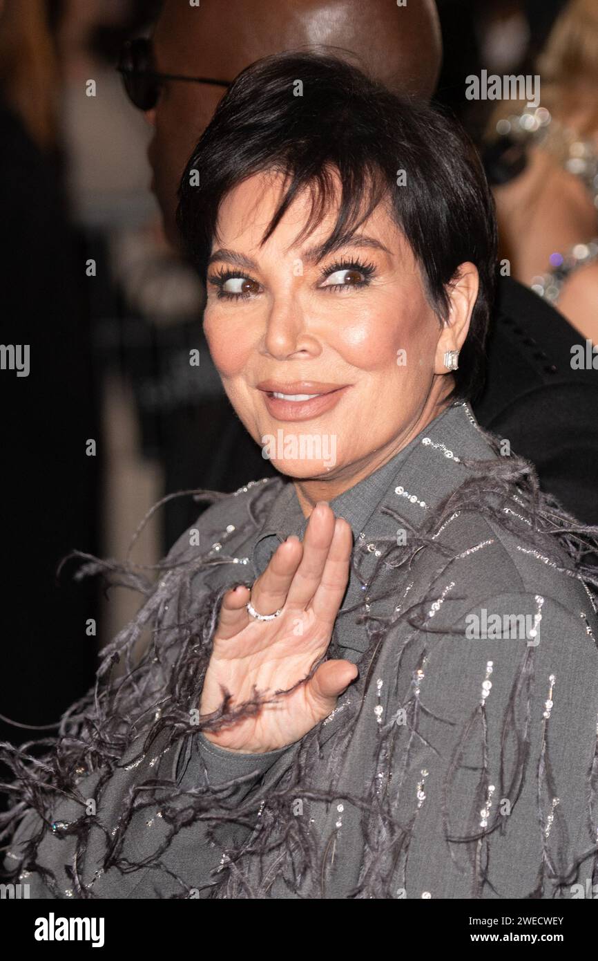 Paris, Frankreich. Januar 2024. Kris Jenner besuchte die Valentino ...