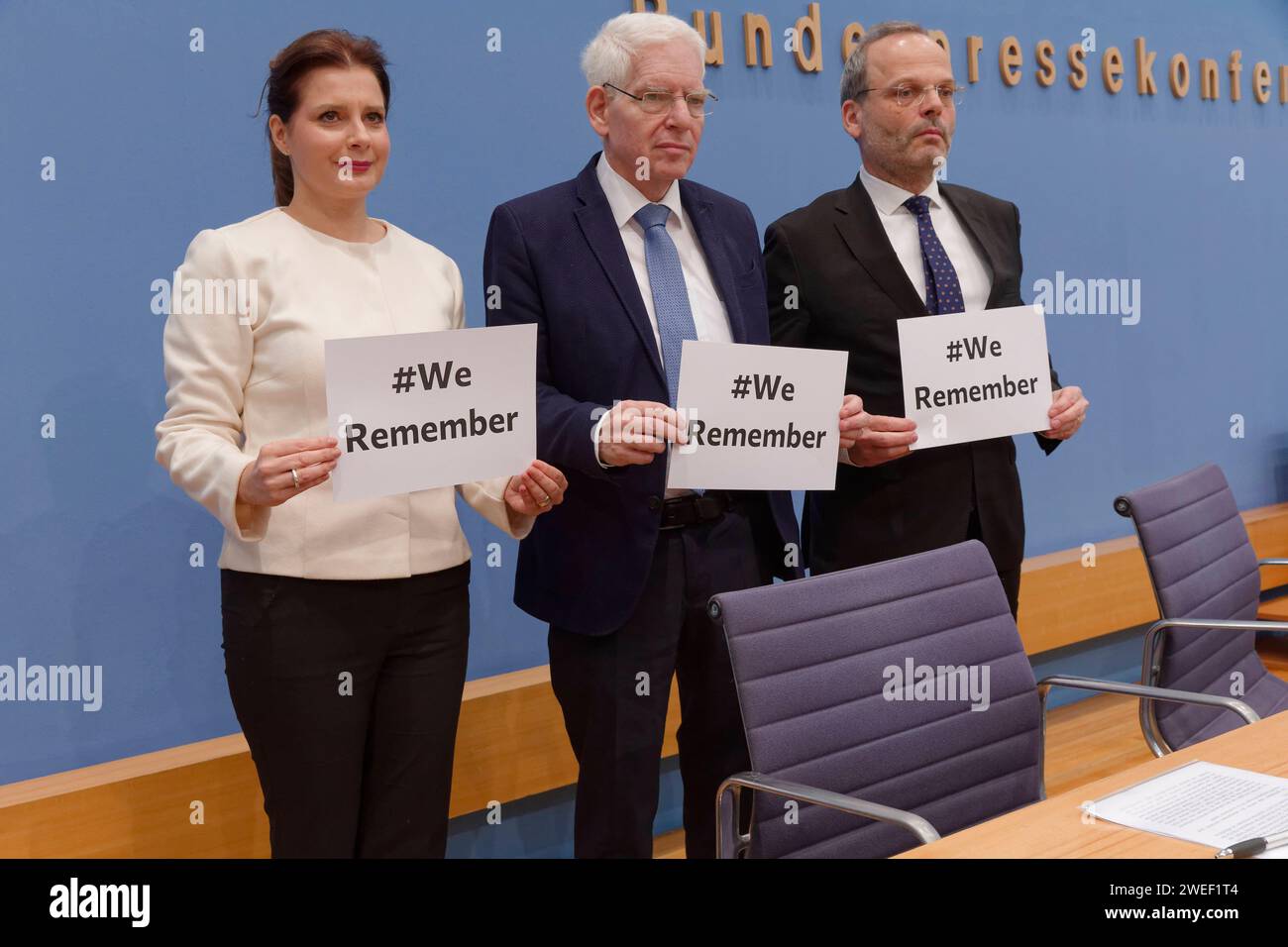 25. Januar 2024 - Deutschland, Berlin - Bundespressekonferenz zum Thema Antisemitismus in ...
