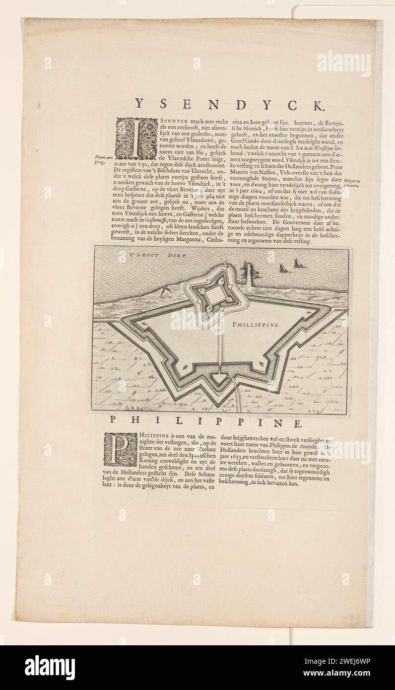 Vestingplattegrond van Philippine, anonym, 1652 drucken Festungskarte ...