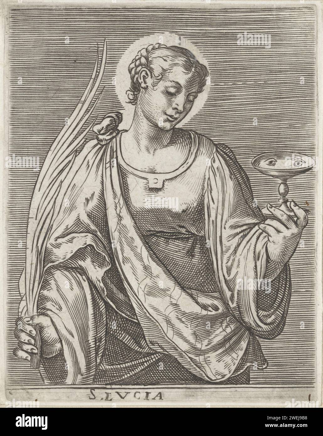 Heilige Lucia, Agostino Carracci, 1581 drucken die Märtyrerin Lucia aus ...