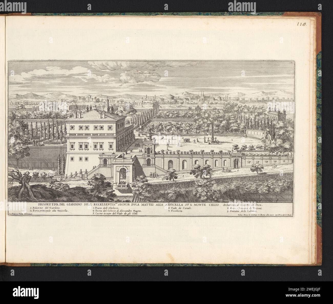 Blick auf den Garten und Palast von Hertog Girolamo Mattei, Giovanni ...