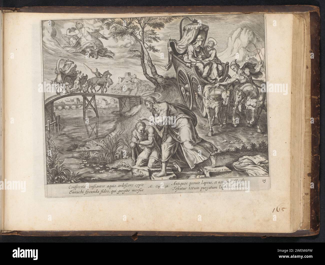 Taufe des Eunuchen von Filippus, Anonym, nach Philips Galle, nach ...