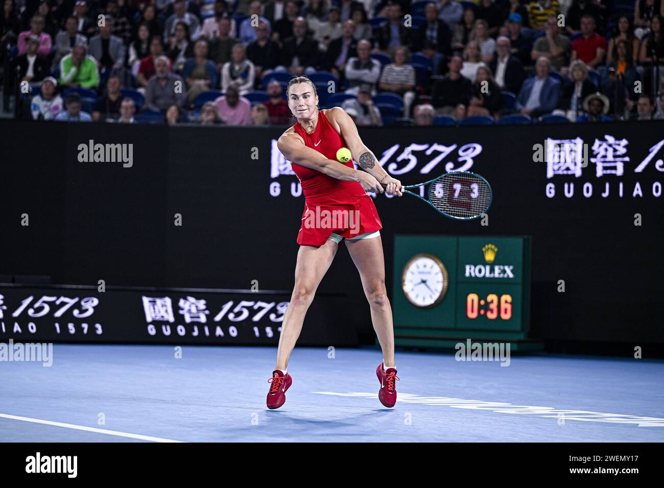 Aryna Sabalenka während des Australian Open AO 2024 Grand Slam Tennis ...