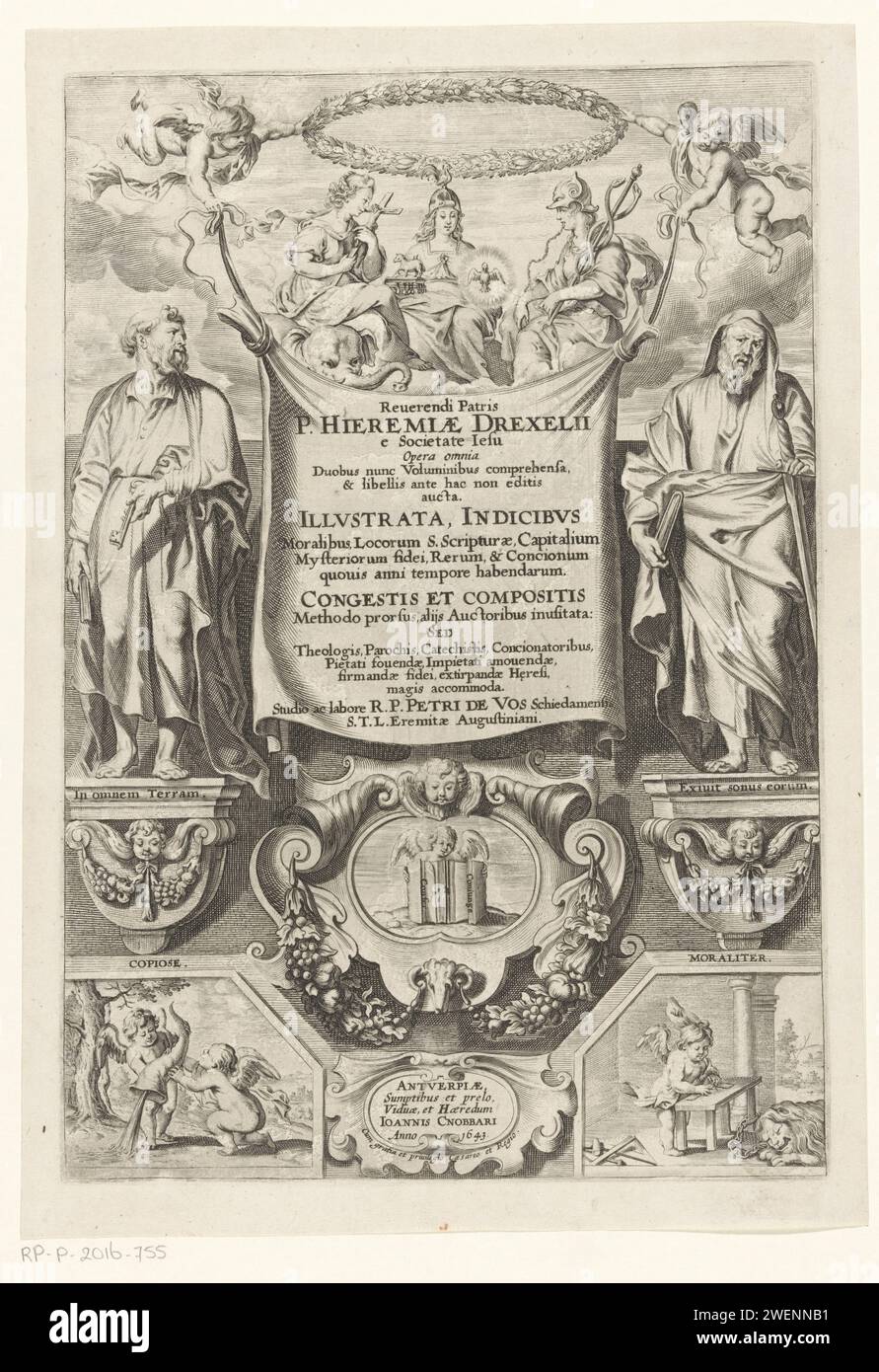 Peter, Paulus und Religion, Minerva und Pax, Anonym, 1643 Druck Peter ...