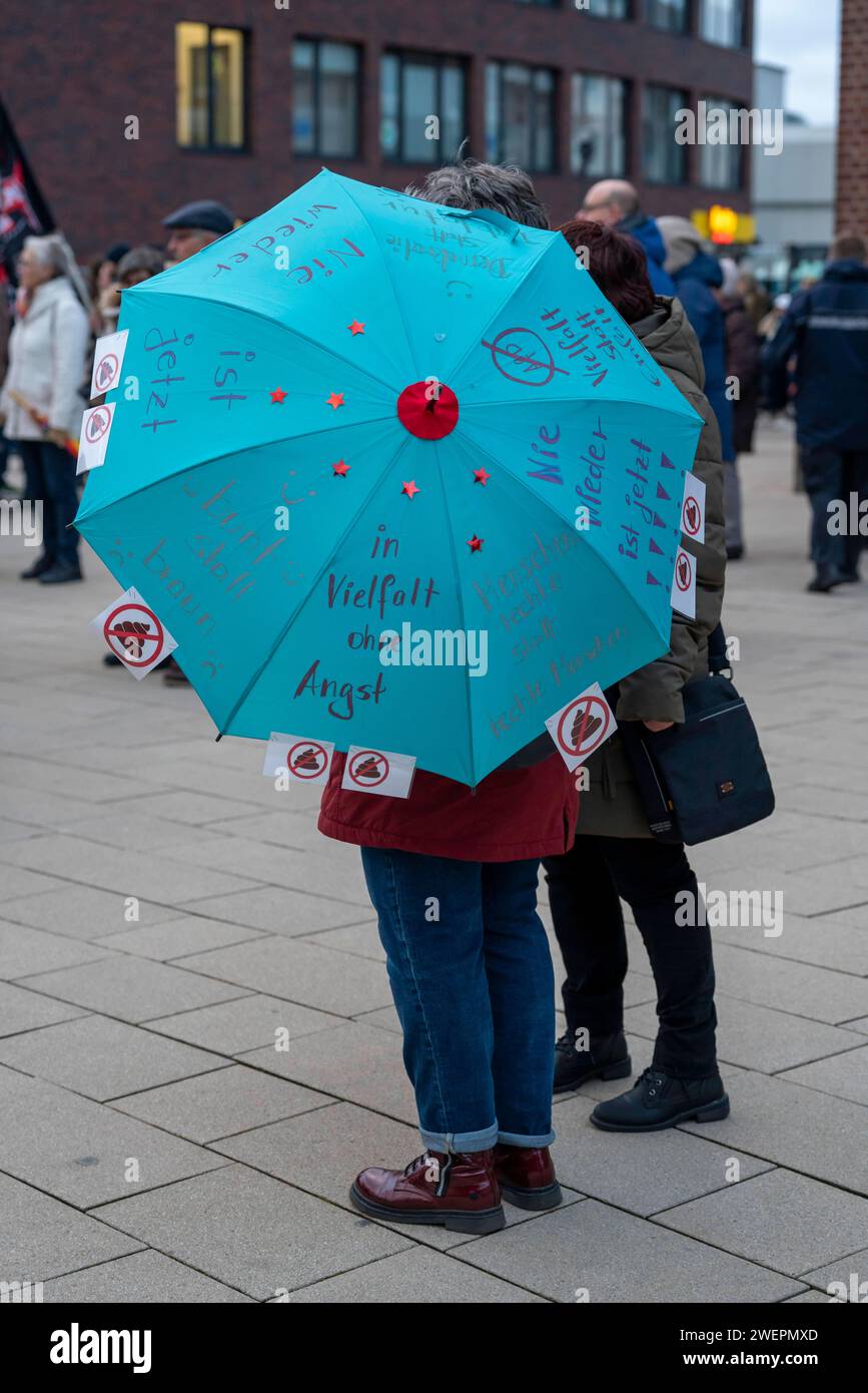 Demonstration gegen die AFD und Rechtsradikalismus in Herne, NRW, Deutschland, Anti-AFD-Demo ...