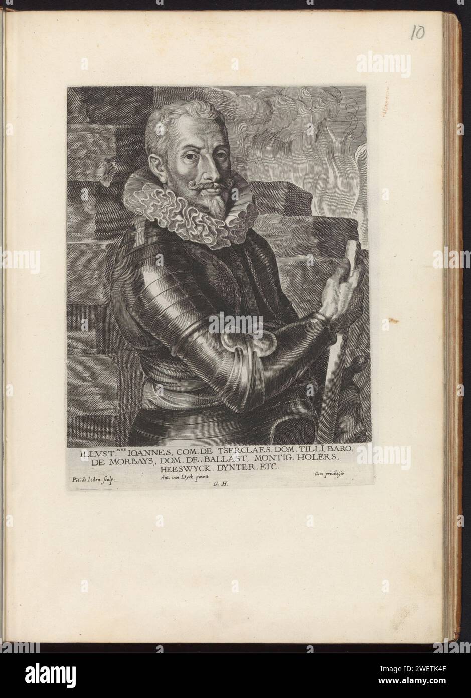 Porträt von Johannes' t Serclaes, Graf von Tilly, 1645 - 1646 Druck ...