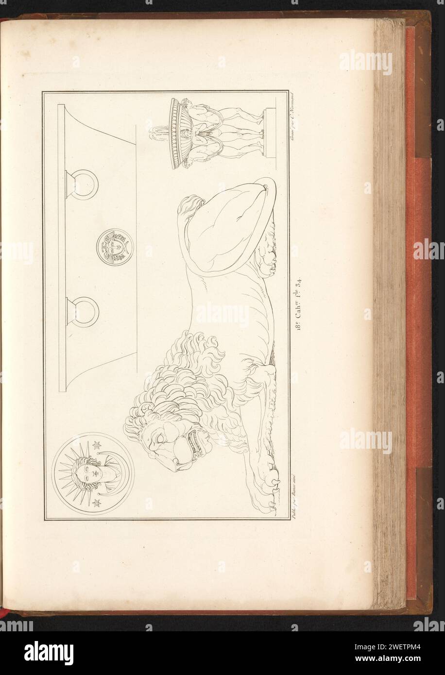 Leeuw und Tobbe oder Sarkophag, Charles Pierre Joseph Normand, 1820 ...