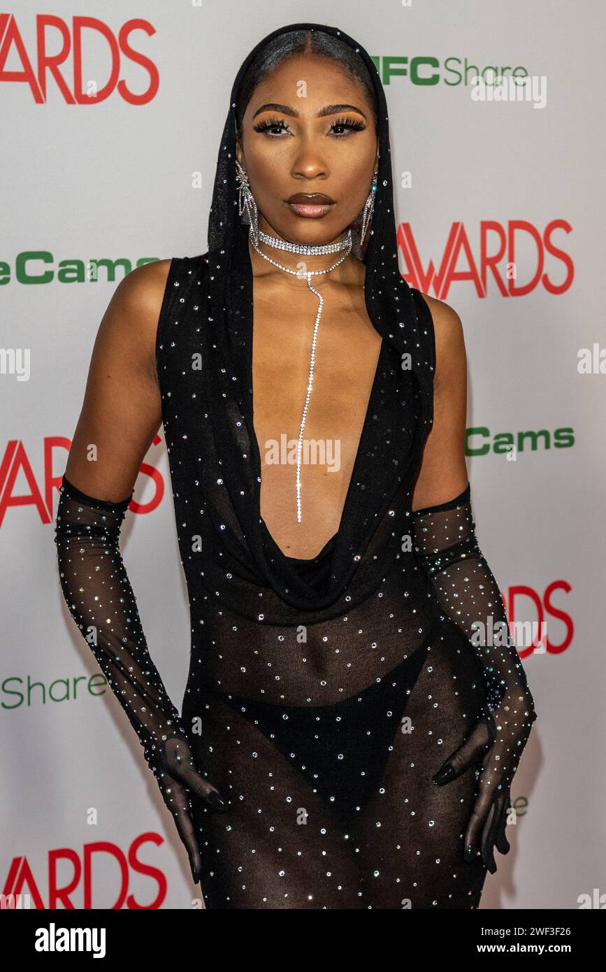 Las Vegas, NV, USA. Januar 2024. Olivia Jay kam am 27. Januar 2024 zu den AVN Awards 2024 im ...