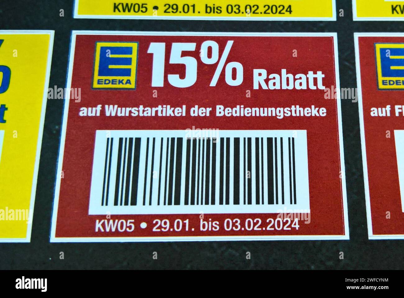 Edeka Supermarkt, Rabattgutschein für Wurst und Fleisch bzw Wurstwaren ...