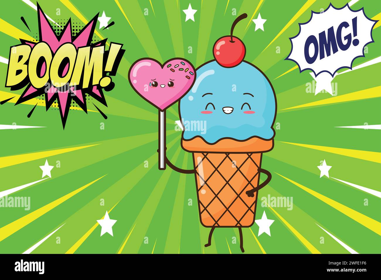 Pop art vektor vektoren eis -Fotos und -Bildmaterial in hoher Auflösung ...