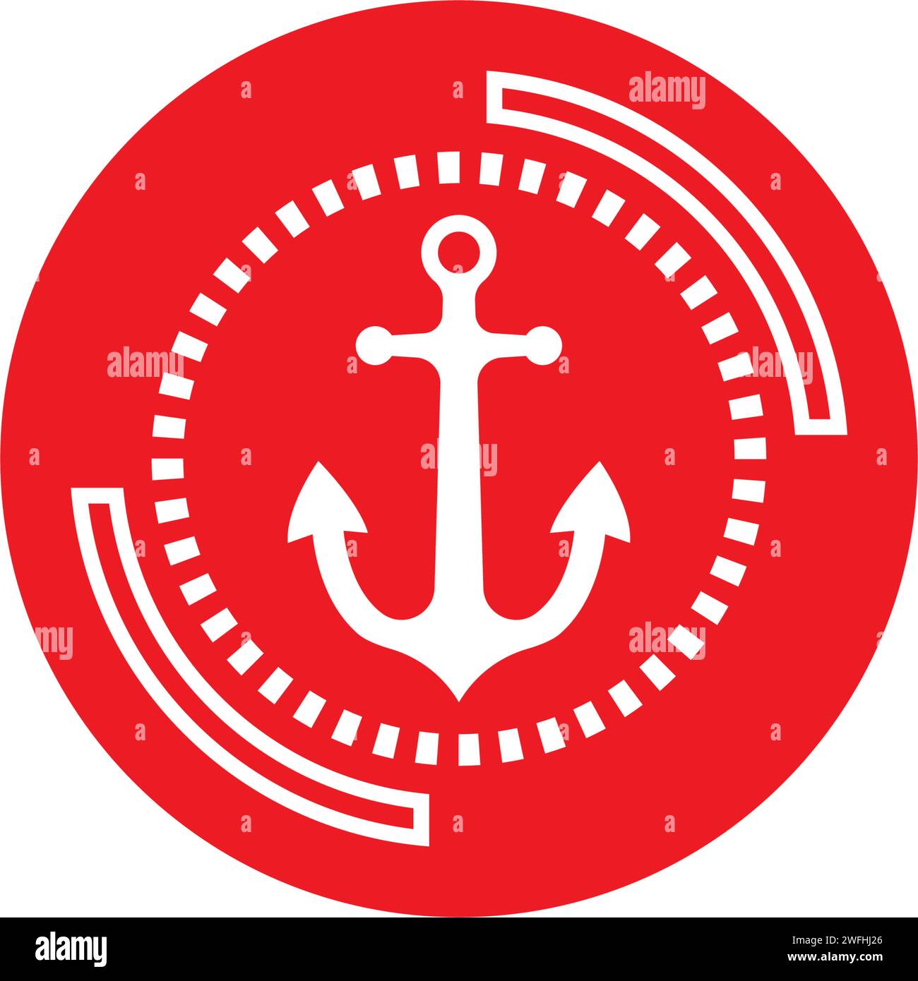 Der blaue anker Stock-Vektorgrafiken kaufen - Alamy