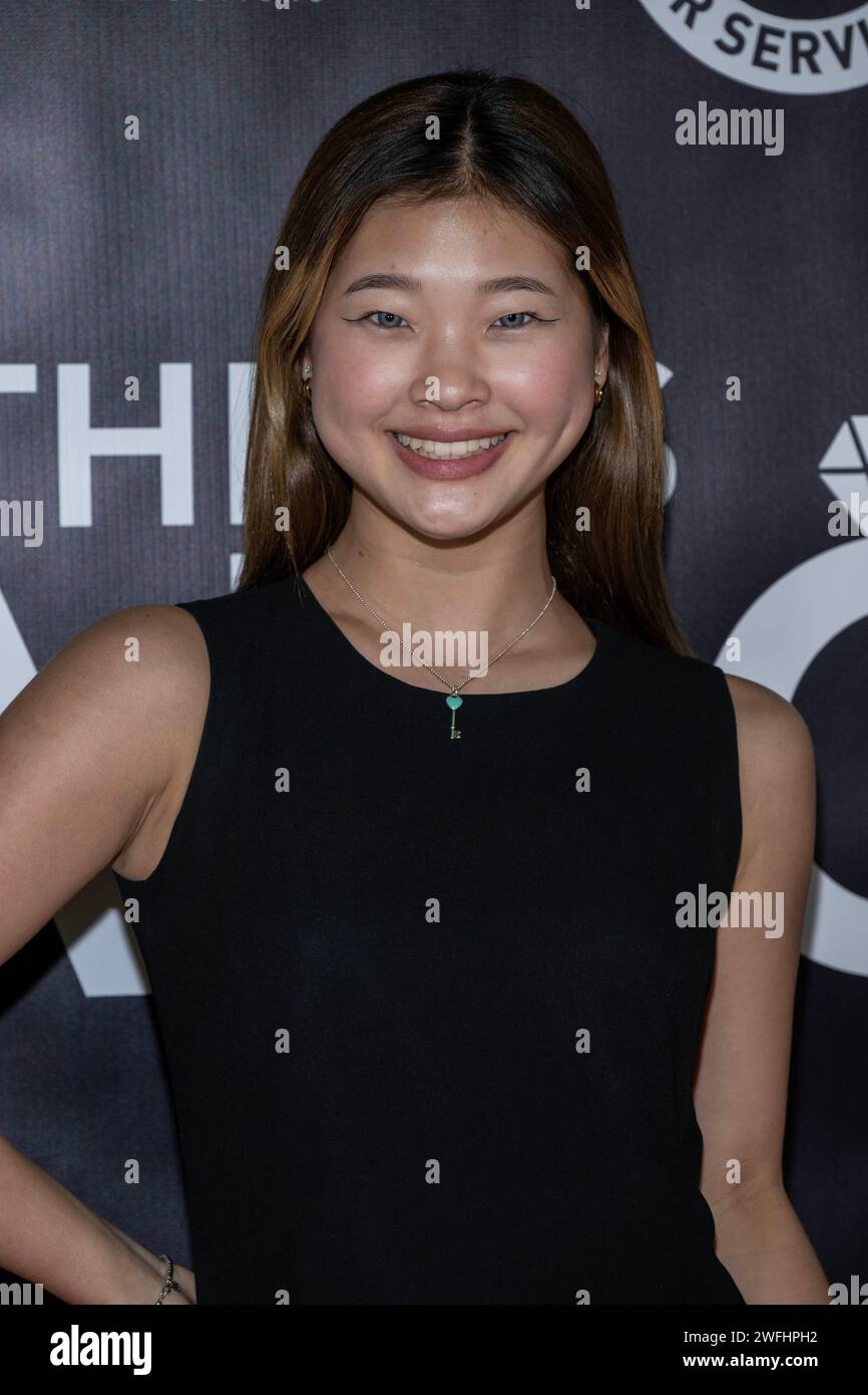 Glendale, USA. 30. Januar 2024. Schauspielerin Caitlin Kim besucht die ...
