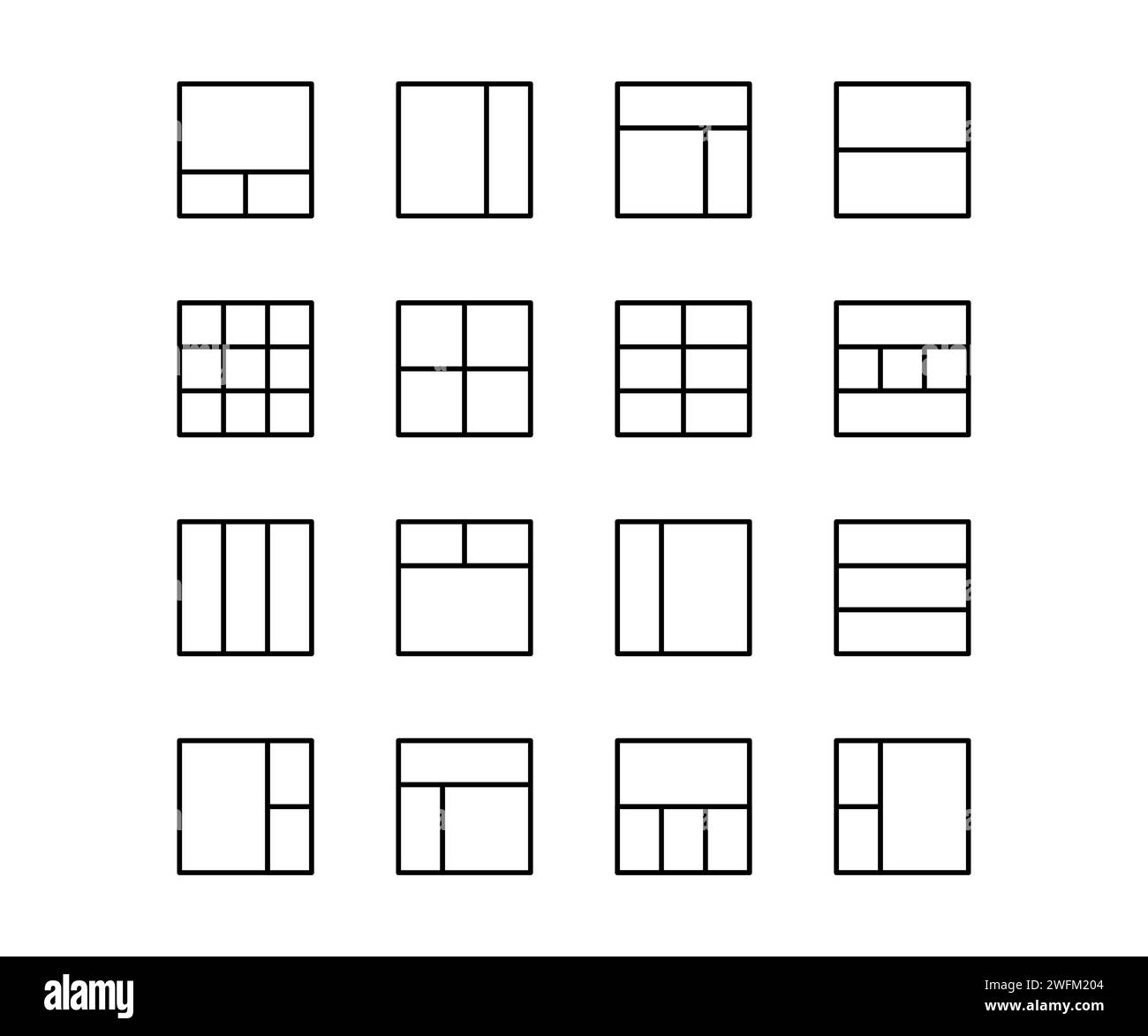 Layout delle linee guida del logo Ausgeschnittene Stockfotos und -bilder - Alamy