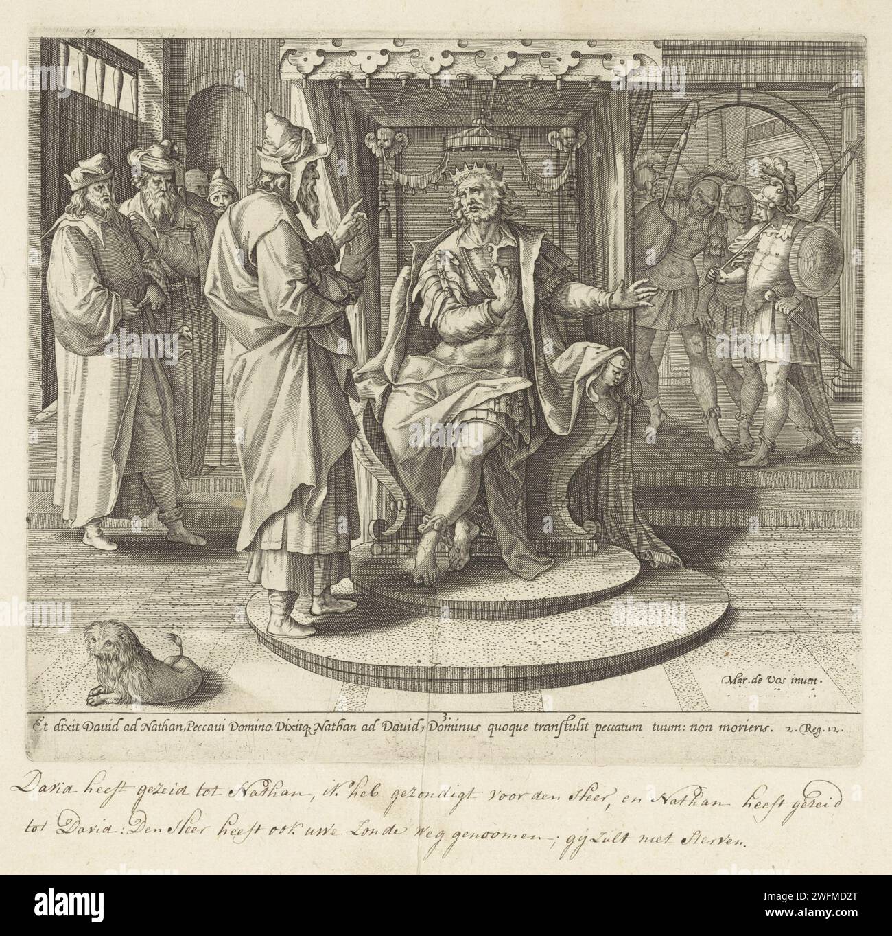 David und Natan, anonym, nach Maerten de Vos, 1547–1612 Druck der ...