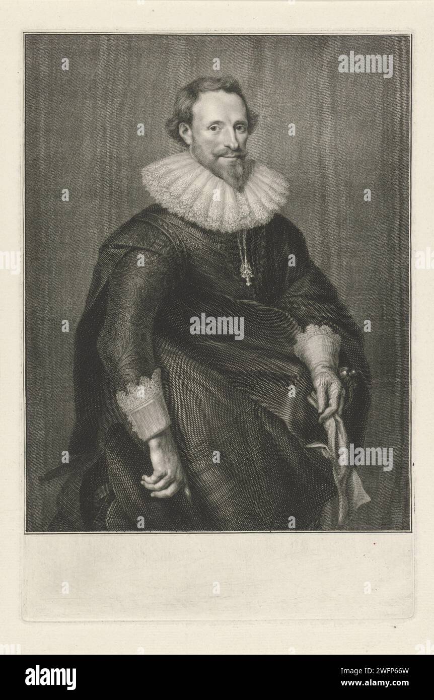 Porträt von Pieter Corneliszoon Hooft, Jacob Houbraken, nach Michiel ...