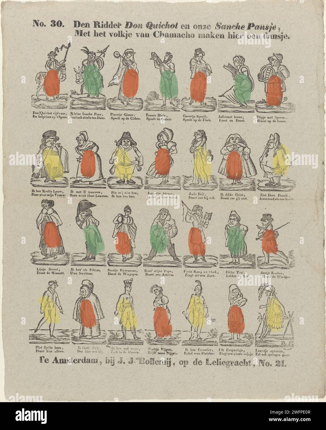 Den Ridder Don Quijote und unsere Sanche Pansje, / mit den Leuten von ...
