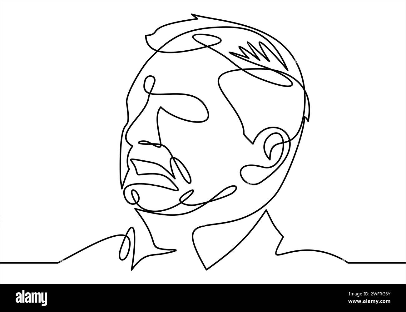 One line drawing man Stock-Vektorgrafiken kaufen - Alamy