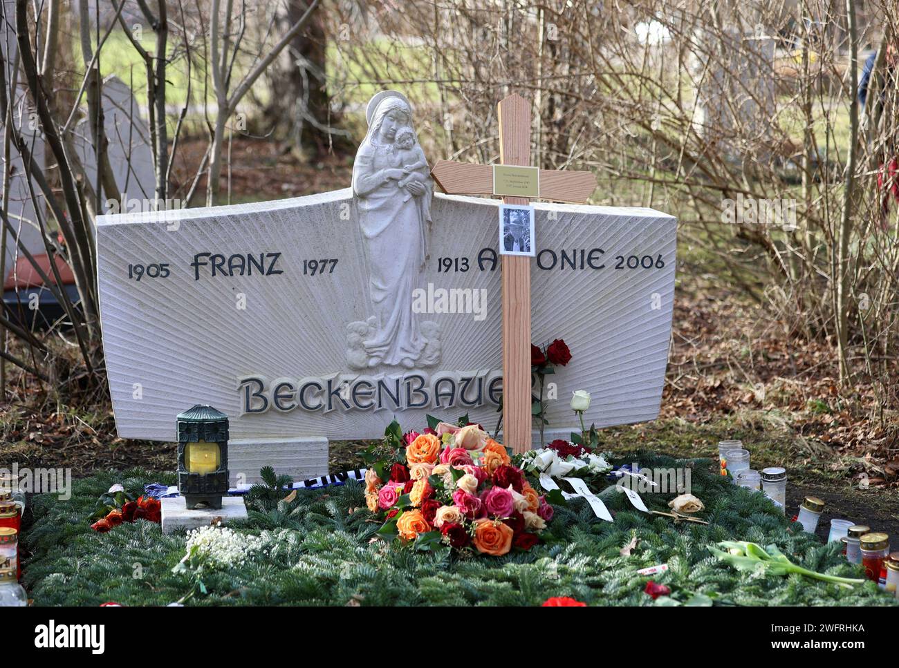München, Deutschland 30. Januar 2024: Hier der Blick auf das Grab ...