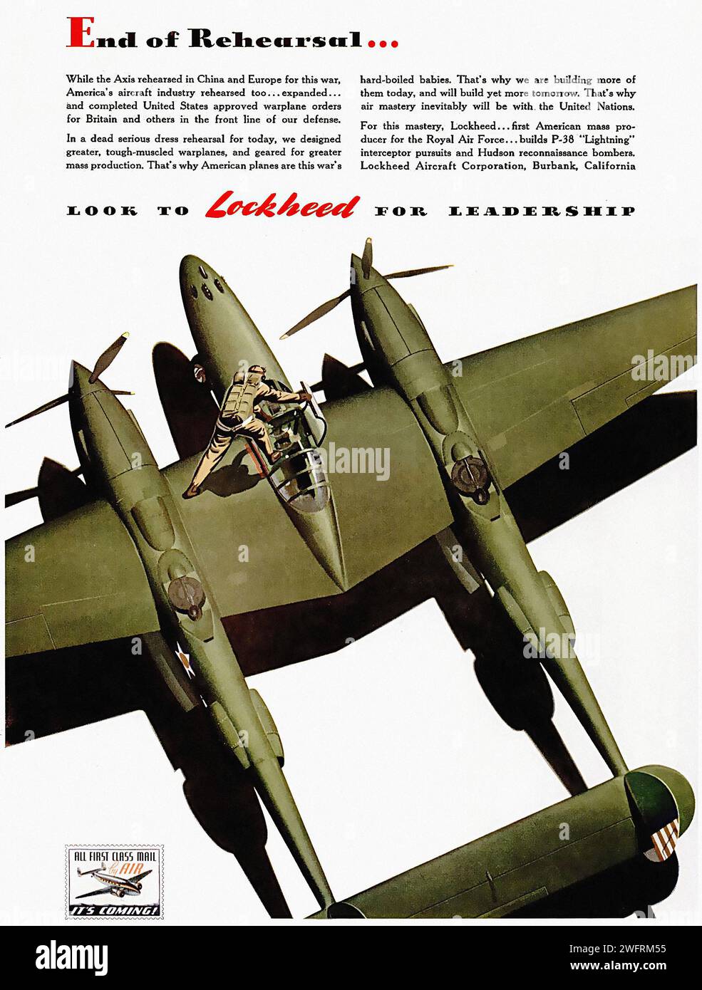 „ENDE DER PROBE… LOCKHEED LEADERSHIP“ „ein Werbeplakat für Lockheed ...